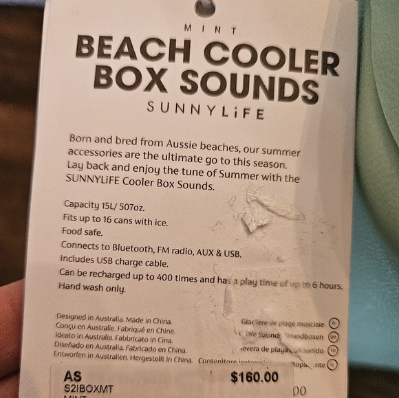 Sunnylife | Other | Brand New Sunnylife Beach Cooler Box Sounds | Poshmark